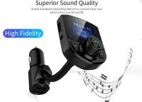 China 1.44inch LCD Handsfree Bluetooth Car Kit 3.5mm Bluetooth Car Adapter for sale