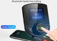 China 1.44inch LCD Handsfree Bluetooth Car Kit 3.5mm Bluetooth Car Adapter for sale