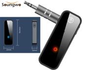 China RoHS 2.4GHz Bluetooth Car Kit Aux 0.37OZ Lightweight Bluetooth To Aux Adapter for sale