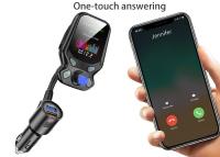 China 1.77inch Screen Bluetooth Car Kit FM Transmitter Wireless Radio Adapter 93g for sale