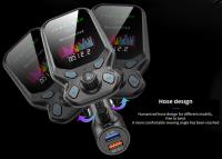 China 1.77inch Screen Bluetooth Car Kit FM Transmitter Wireless Radio Adapter 93g for sale