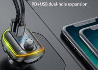 China ABS PD 18W Car MP3 Player Bluetooth 5.0 Car Kit Aux 87.5-108MHz for sale