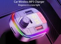 China CVC Wireless Car MP3 FM Transmitter PD QC3.0 Dual USB Car Charger 12-24V for sale