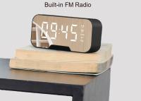 China ABS FM Radio Bluetooth Speaker 87.5-108MHz with Mirror Night Light 1200mAh for sale