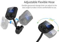 China 1.44inch LCD Handsfree Bluetooth Car Kit 3.5mm Bluetooth Car Adapter for sale