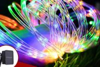 China Flexible 170MA Solar Christmas Lights 39ft Led Lamp Beads 8 Mode for sale