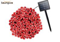 China 72ft Outdoor Solar String Lights 300MA Reelable With 200 Lamp Beads for sale
