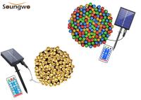 China 72ft 200 LED Solar String Light Purple SMD0603 IP65 for Halloween Decoration for sale