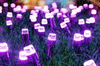 China 72ft 200 LED Solar String Light Purple SMD0603 IP65 for Halloween Decoration for sale