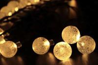 China Solar Garden Ball Lights 1200mAh Rechargeable NiMH Battery IP65 Waterproof 12m 60 LED for sale