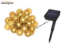 China Solar Garden Ball Lights 1200mAh Rechargeable NiMH Battery IP65 Waterproof 12m 60 LED for sale