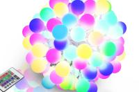 China 16 RGB Color Change Ball Lights 50pcs LED String Lights 6.5m Waterproof Outdoor Decorative for sale