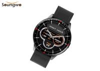 China Leather Strap Smart Sport Watch with Blood Pressure Monitor 1.32 Inch Screen IP68 Waterproof for sale