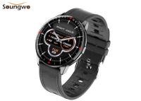 China Leather Strap Smart Sport Watch with Blood Pressure Monitor 1.32 Inch Screen IP68 Waterproof for sale