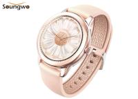 China RTL8762C Smartwatch Rose Gold Women Health Continuous Auto Heart Rate Monitor BLE 5.0 1.1 Inch for sale