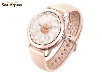 China RTL8762C Smartwatch Rose Gold Women Health Continuous Auto Heart Rate Monitor BLE 5.0 1.1 Inch for sale