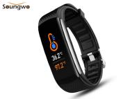 China Smart Bluetooth Bracelet W91 with Temperature Heart Rate Monitor IP67 Waterproof 90mAh Battery for sale