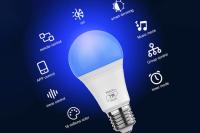 China E26 Bluetooth Mesh Music Speaker Light Bulb 110V RGB Smart Lamp Group Control 500 Lumens for sale