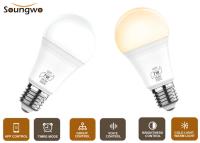 China Bluetooth Mesh Smart LED Bulb E26 E27 B22 7W RGB CCT Dimmable 16M Colors Voice Control for sale