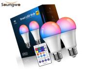 China WiFi Bluetooth Smart Light Bulb 9W E26 800lm RGB CCT Voice Control Compatible Alexa Google for sale