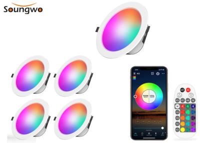 China Smart LED Downlight Bluetooth Mesh Sync Music RGB CCT 15W 1200lm 2700K-6500K for sale