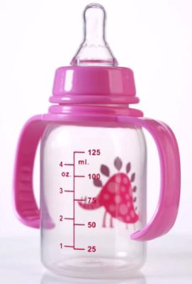 China Standard 4oz 125ml Polypropylene Baby Bottles Two Handle for sale