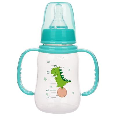 China PP Arc Newborn Baby Feeding Bottle 5oz 130ml Double Handle for sale