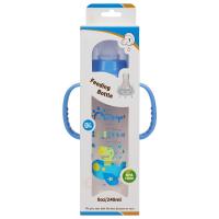 China 240ml Infant Baby Bottle FDA EN14350 Tested Pink Blue Green Color for sale