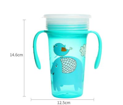 China 300ml PP Baby Weighted Straw Cup 360 Degree Angle for sale