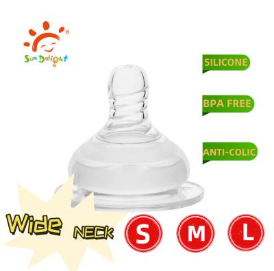 China Round Shape Infant Silicone Nipple Individually Packaged for sale