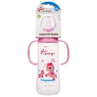 China PP Double Handle 8oz 240ml Newborn Baby Milk Bottle for sale