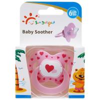 China Tear Resistant Pink Blue ABS Pacifier Silicone Baby Soother for sale