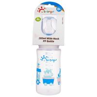 China Wide Neck 9oz 260ml Arc Silicone PP Baby Feeding Bottle for sale