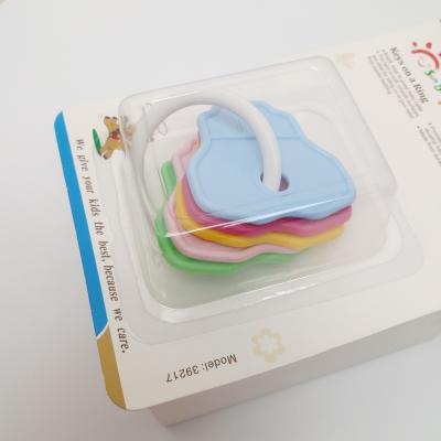 China Colorfull PP Ring 3 Month Baby Teether Keys for sale