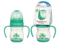 China Double Handle PP Polypropylene Baby Bottles Customized Logo for sale