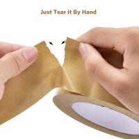 China Kraft Paper Tape Self Adhesive 2 Inch x 55 Yards Biodegradable Brown Packing Tape Strong Adhesive for sale