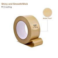 China Kraft Paper Tape Self Adhesive 2 Inch x 55 Yards Biodegradable Brown Packing Tape Strong Adhesive for sale
