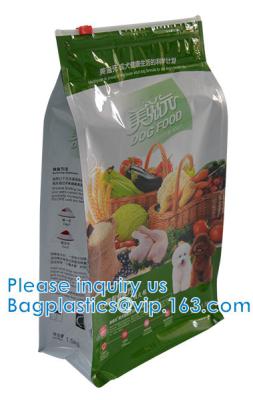 China Custom Recycled Flat Bottom Pet Food Pouch 680x340mm Slide Zipper Lock Mylar Bag for sale