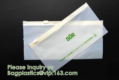 China Biodegradable PLA PBAT Custom Zipper Bags 80 Microns for Garment Storage Packaging for sale