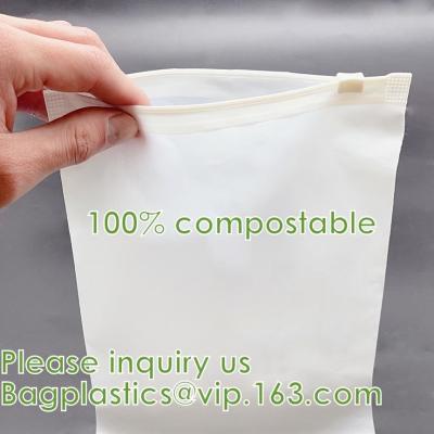 China Biodegradable Corn Starch Zipper Bag 15x20cm Moisture Proof Food Storage Slider Bag for sale