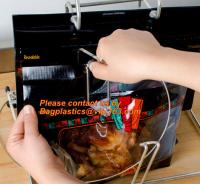 China Custom Rotisserie Chicken Bags 1kg Microwaveable Kraft Paper Zipper Pouch for Deli Takeaway for sale