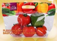 China Custom Stand Up Zipper Bags for Fruit Vegetables Grapes Banana Food Grade 100% Plastic Packaging for sale