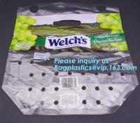 China Custom Stand Up Zipper Bags for Fruit Vegetables Grapes Banana Food Grade 100% Plastic Packaging for sale