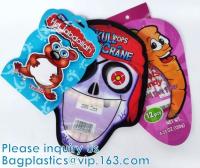 China Custom Printed Nontoxic Moistureproof Candy Toy Gift Bags 75x100mm Side Gusset Spout Pouches for sale