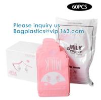 China BPA Free 8 oz Breast Milk Storage Bags with Easy Pour Spout and Double Zipper Seal for sale
