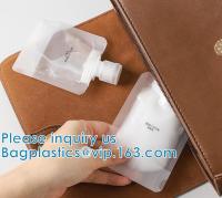 China Leakproof Stand Up Spout Pouch 30ml 50ml 100ml Travel Cosmetic Bottles PET/PA/PE for sale