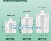 China Leakproof Stand Up Spout Pouch 30ml 50ml 100ml Travel Cosmetic Bottles PET/PA/PE for sale