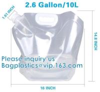 China Collapsible Water Container Bag 10L BPA Free Food Grade Plastic Storage Jug for Camping Hiking for sale