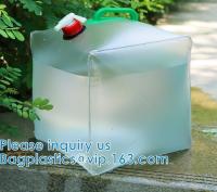 China Collapsible Water Container with Spigot 5.3 Gallon Portable Camping Storage Jug BPA Free for sale