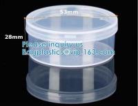 China Clear Plastic Hinged Lid Storage Box 5ml 35x35x18mm for Beads Jewelry Hardware for sale